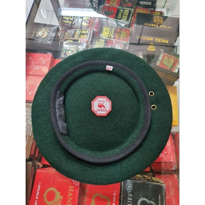 Jual Baret Camel Kostrad | Baret Camel Hijau Tua | Topi Baret Unta ...