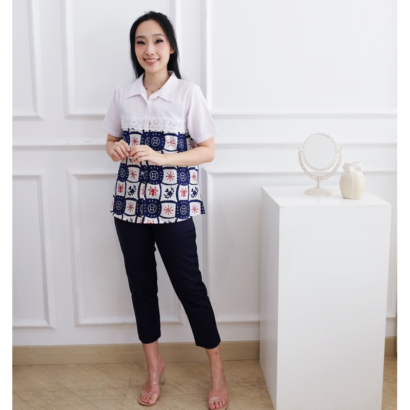 Jual DAISY BLOUSE ALYS BATIK WANITA (perhatikan cara mencuci di detail produk) | Shopee Indonesia