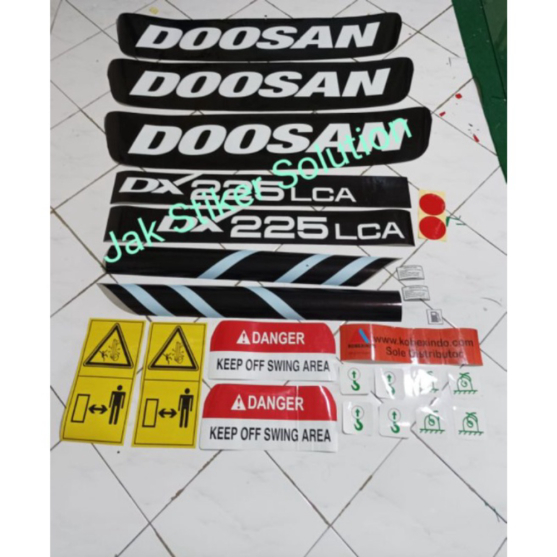 Jual STICKER ALAT BERAT STIKER Excavator Doosan DX225LCA BAHAN HIGH ...