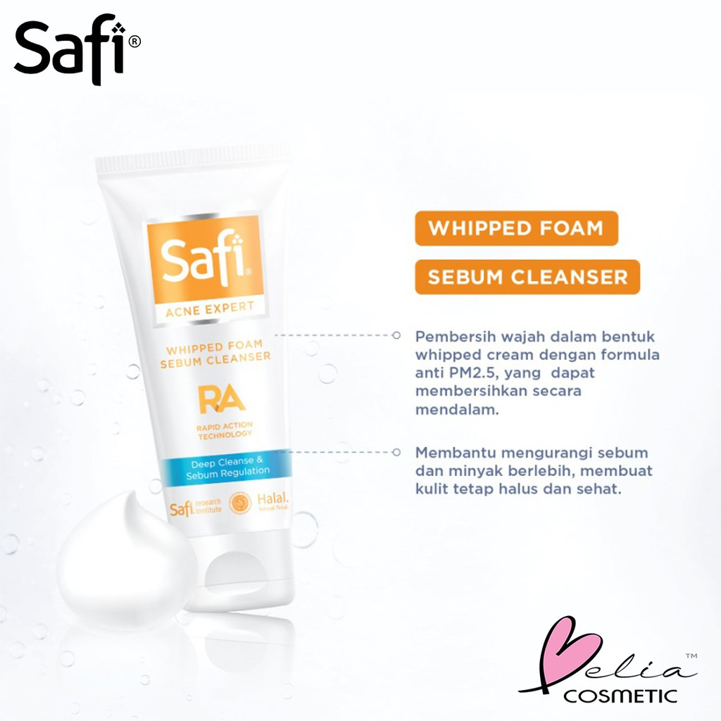 Jual Safi Acne Expert Whipped Foam Sebum Cleanser | Shopee Indonesia