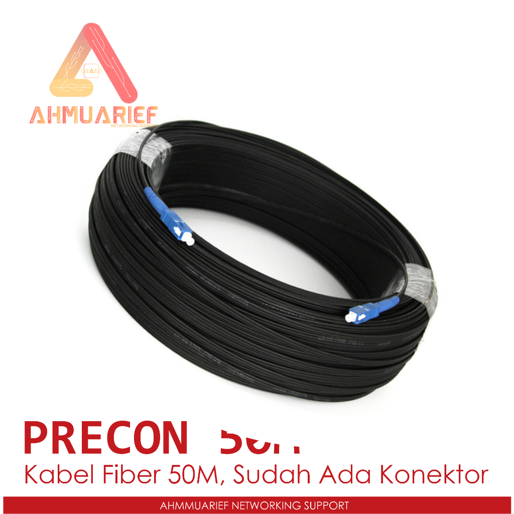 Jual KABEL PRECON 50M 50 M METER FIBER OPTIK CABLE DROPCORE SM 1 CORE | Shopee Indonesia