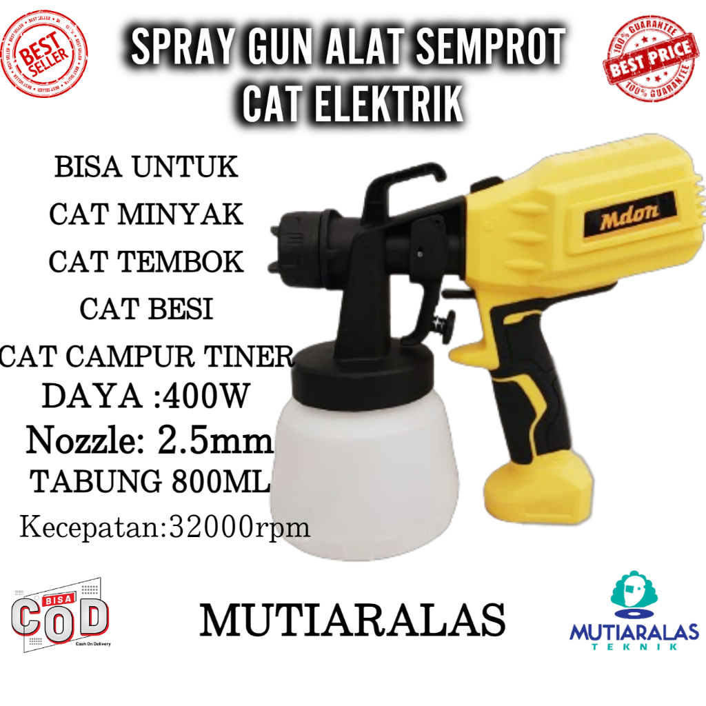 Jual EDON ED11-3204 /MDON JP3204 SPRAYGUN ELEKTRIK SEMPROTAN CAT ...