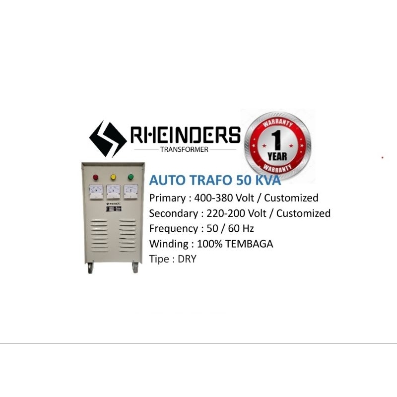 Jual Step Down Trafo 50 KVA / AUto Trafo 50 KVA 3 Phase Merk RHEINDERS ...