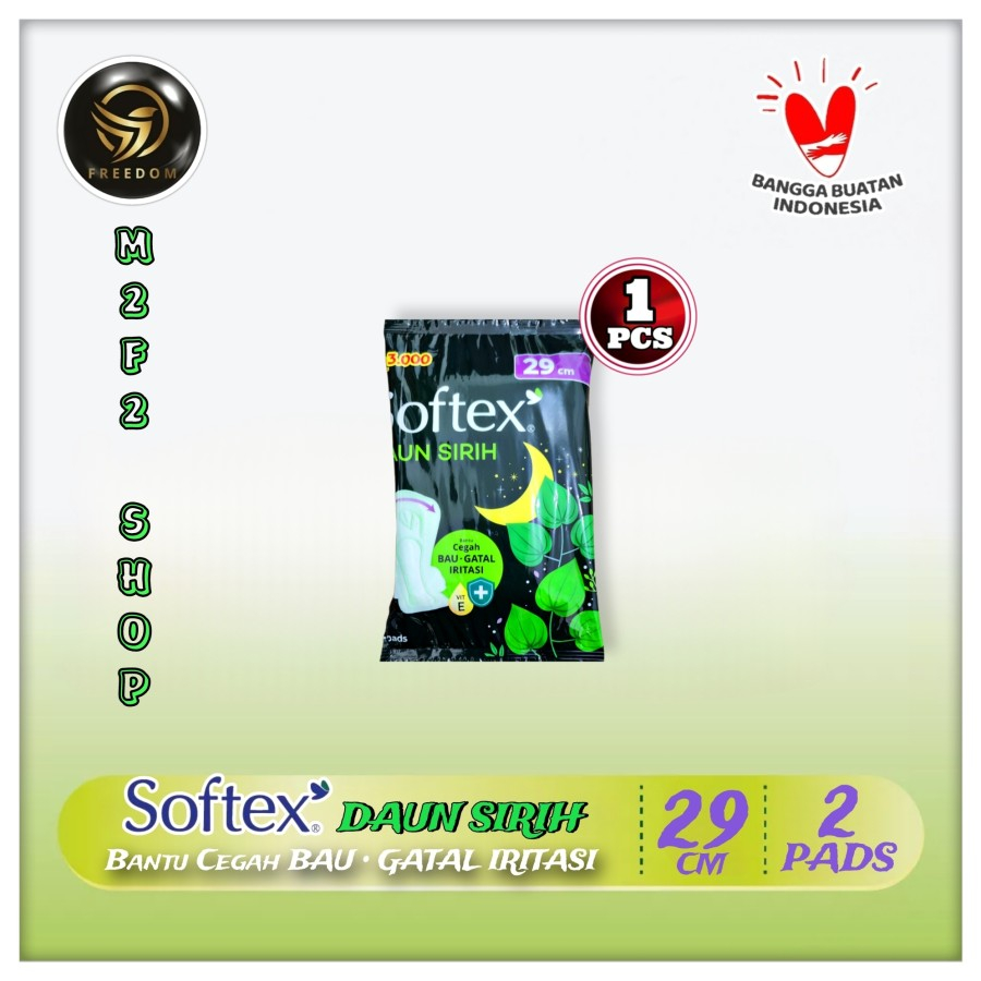 Jual Softex Daun Sirih Pembalut Sachet Isi 2 Pads Wing - 29 cm (Kemasan ...