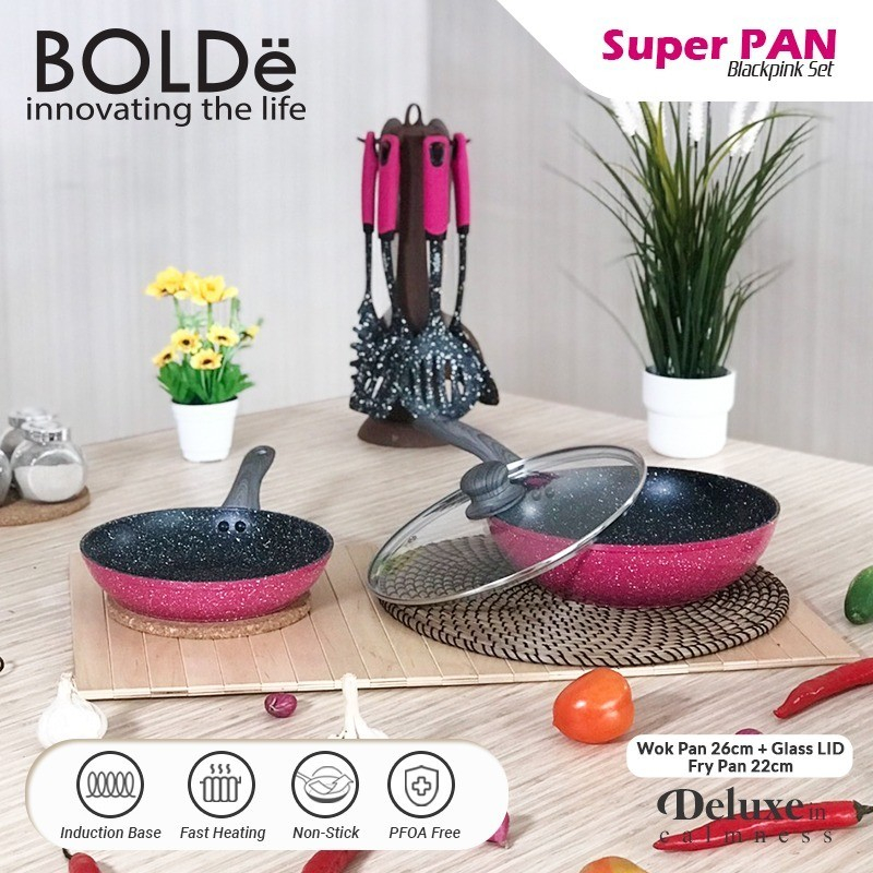 Jual BOLDE SUPER PAN GRANITE 5 PCS SETS BLACKPINK | Shopee Indonesia