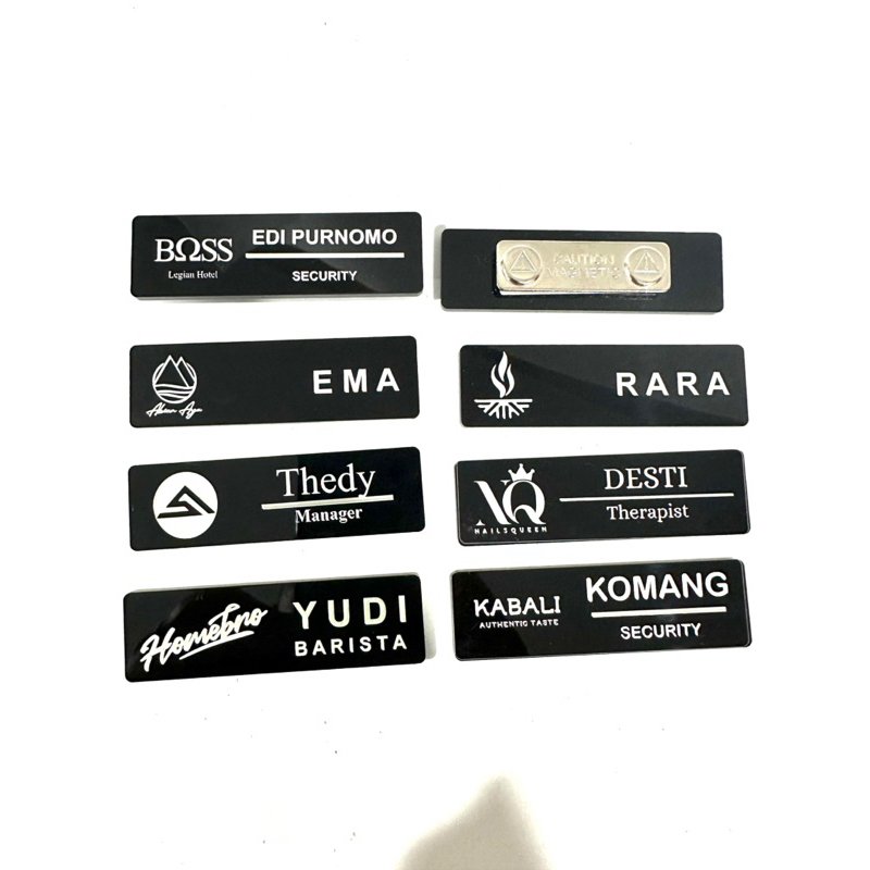 Jual Name Tag Acrylic/Name Tag Custom / Name Tag Grafir / NamTag Magnet ...