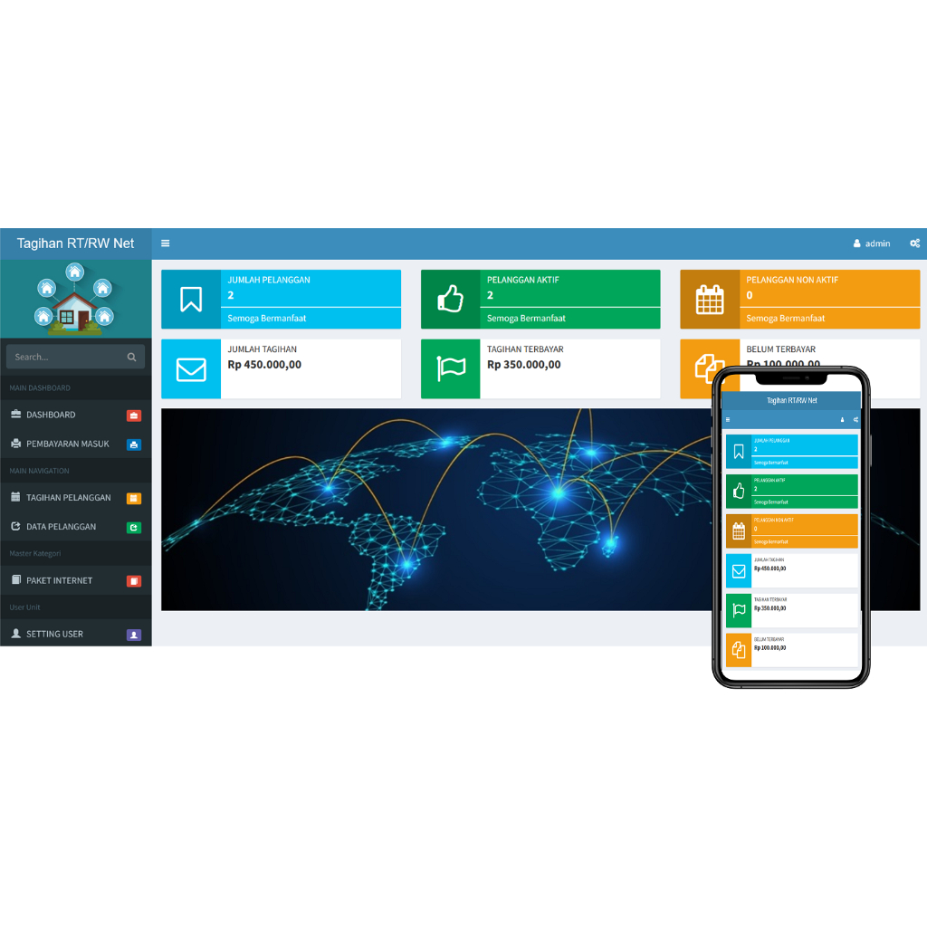 Jual Resmi pembuat Aplikasi tagihan wifi RT RW net Suport link tagih ...