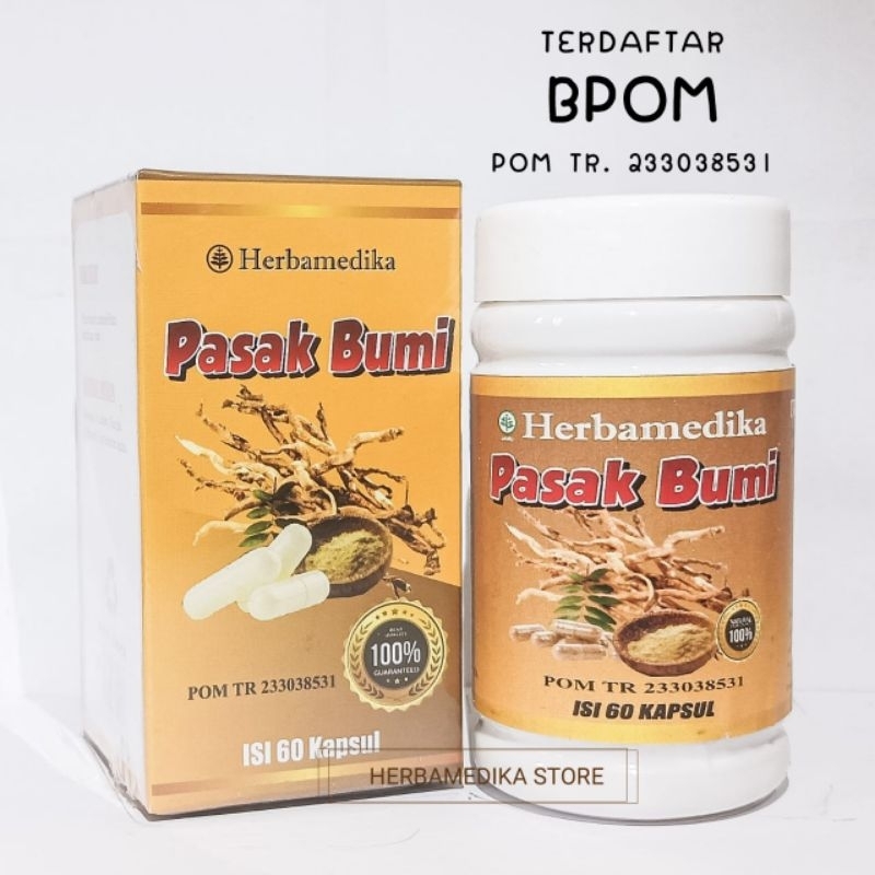 Jual Ekstrak Pasak Bumi Herbamedika isi 60 Kapsul BPOM | Shopee Indonesia