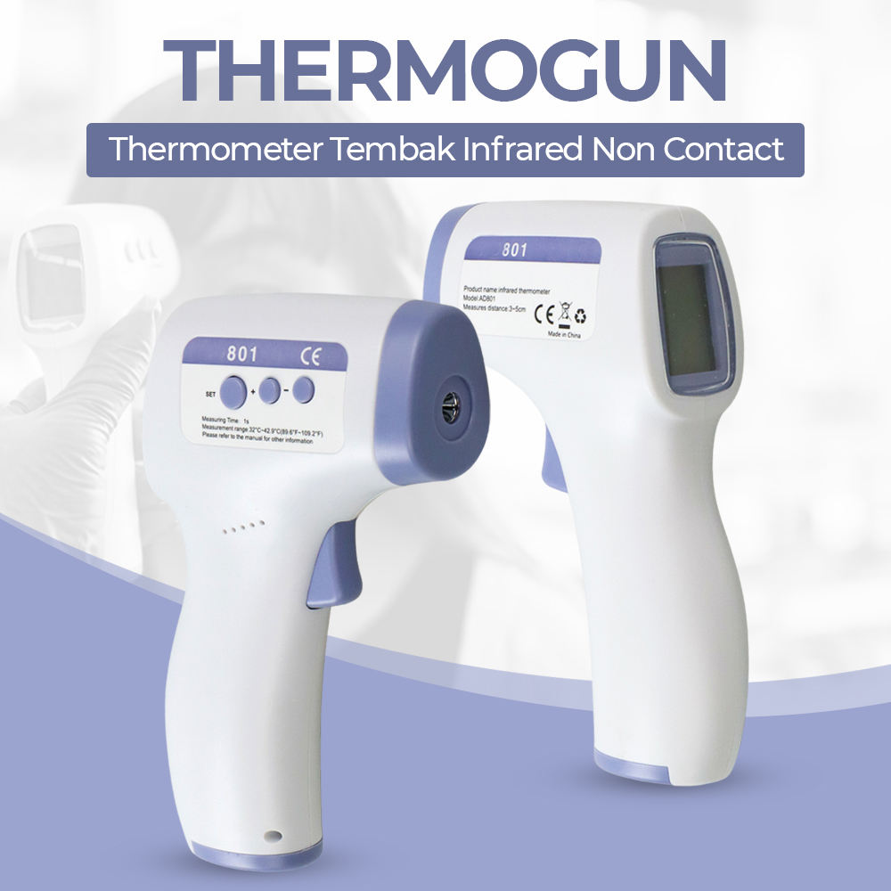 Jual Leader Thermogun Thermometer Tembak Infrared Non Contact - AD801 ...