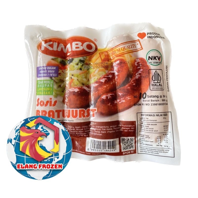 Jual Sosis Kimbo Bratwurst Original isi 10 | Shopee Indonesia