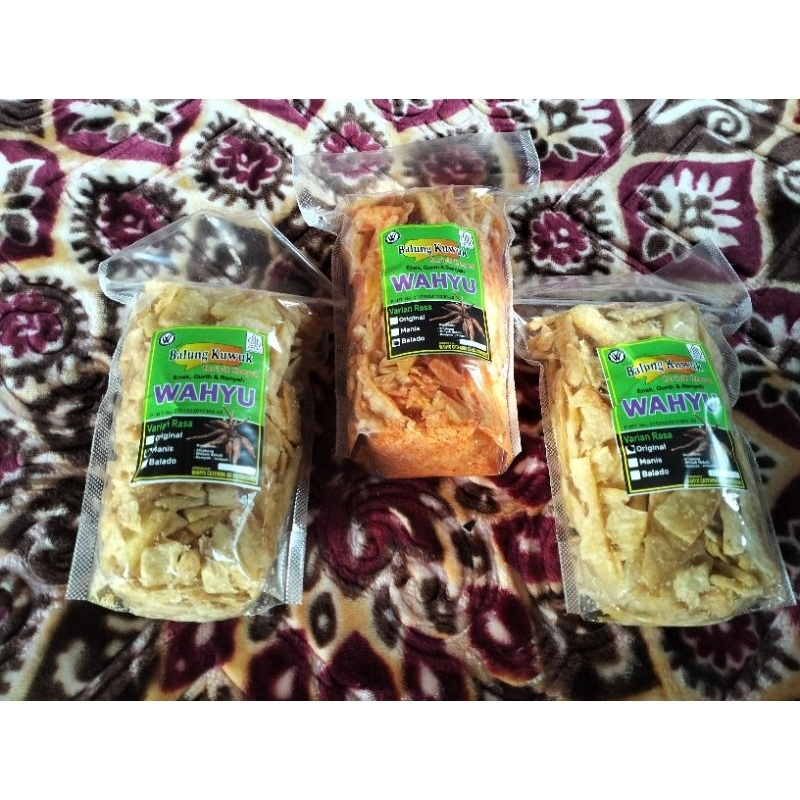 Jual Keripik Singkong Balung Kuwuk Wahyu Ready 3 Varian Rasa Jajanan ...