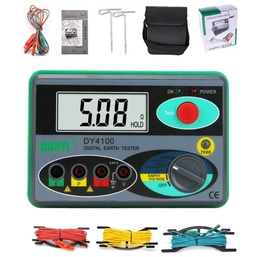 Jual Megger Earth Tester Ground Resistance Meter Digital DY4100 0-2000 ...