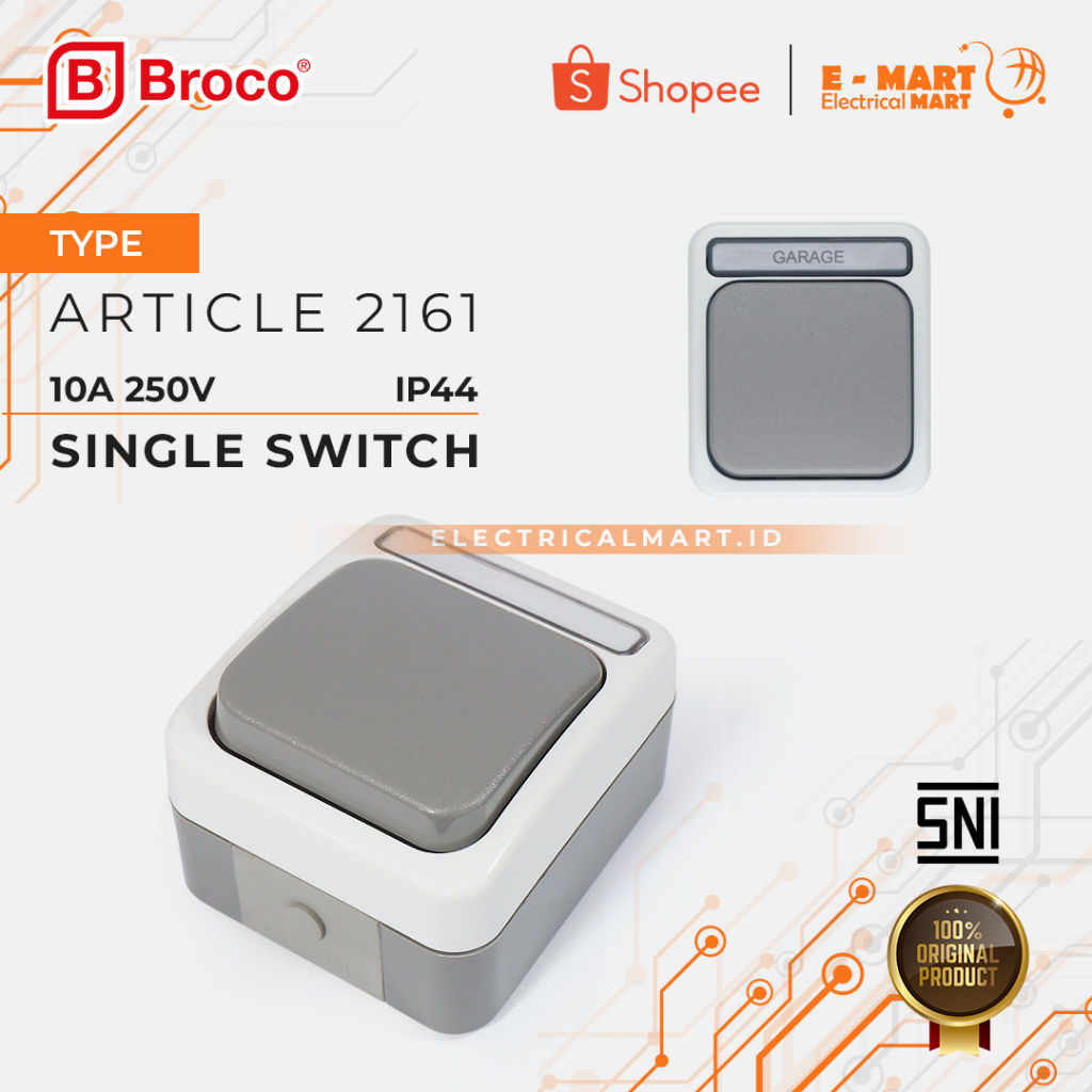 Jual BROCO SAKLAR SAKLAR ENGKEL ATLANTIC OB WATERPROOF 2161 | Shopee ...