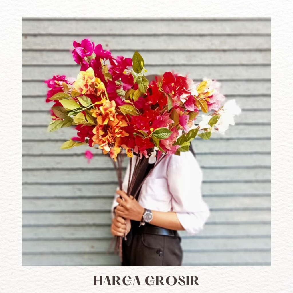 Jual BUNGA PALSU PLASTIK IMPORT BOUGENVILLE / BOUGAINVILLEA ARTIFIFCIAL ...