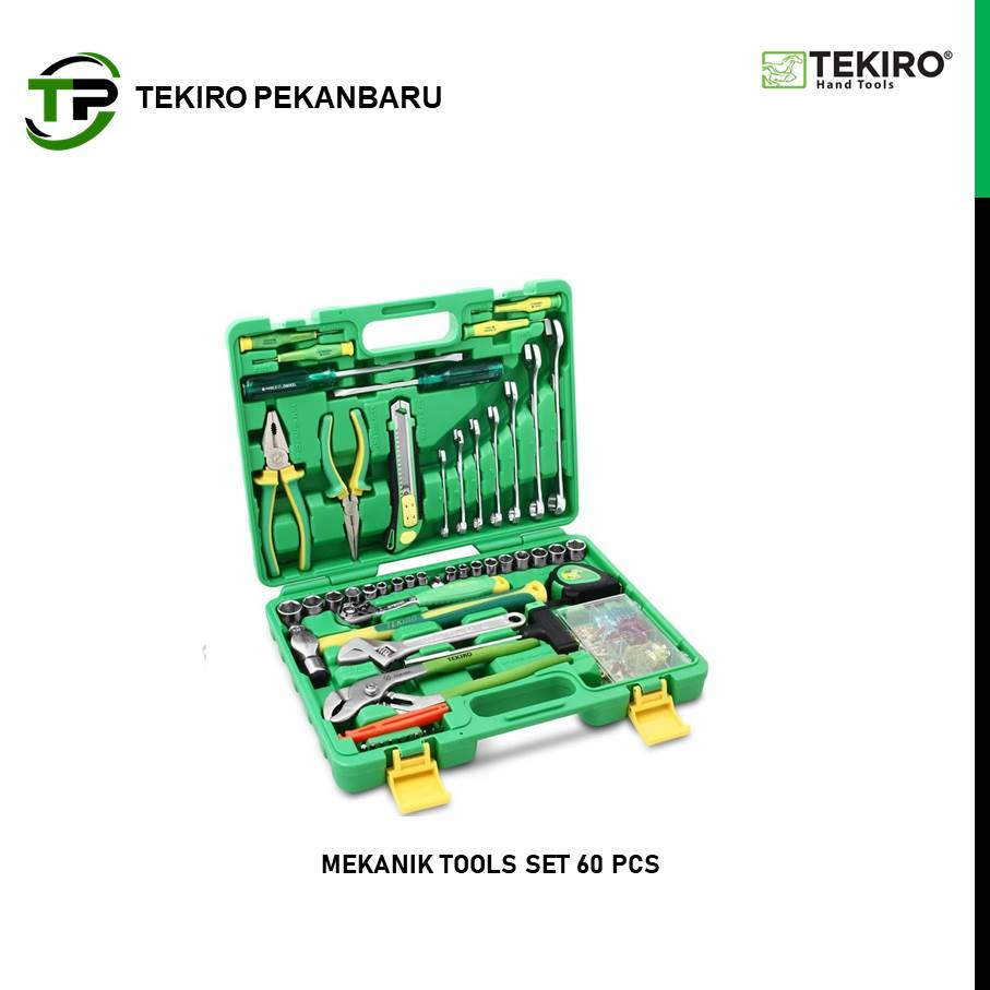 Jual TEKIRO MEKANIK TOOL SET 60 PCS BOX PLATIK / TEKIRO MECHANIC TOOLS SET 60 PCS PLASTIC BOX ...
