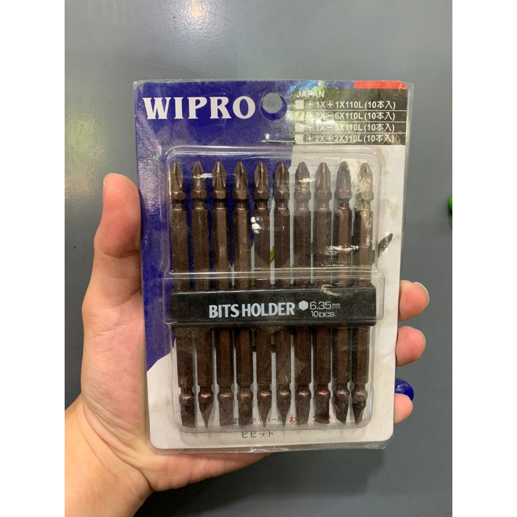 Jual WIPRO Mata Obeng Angin Panjang PH2 x 110 Plus Minus +/- | Shopee ...