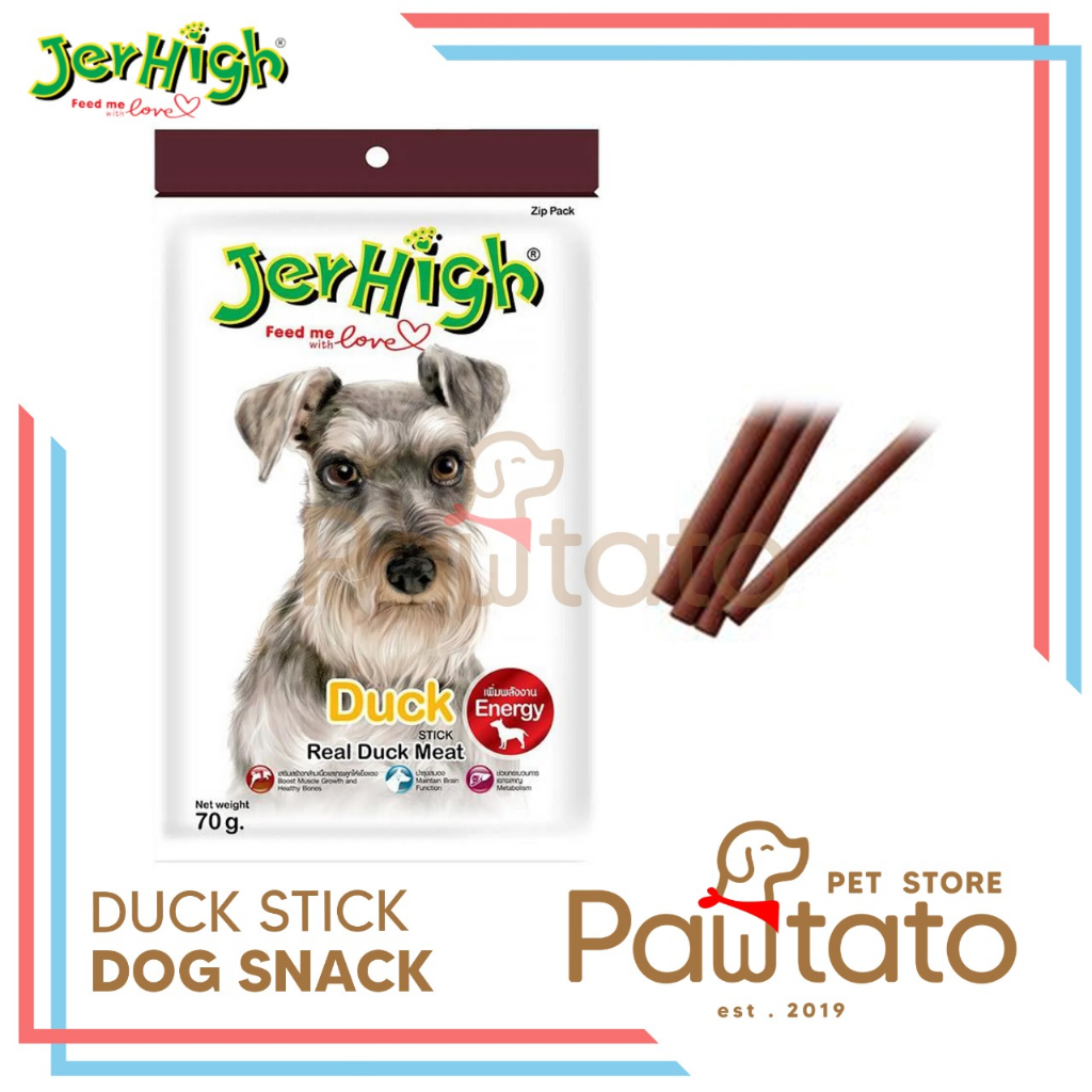 Jual Snack Anjing Jerhigh Duck Puppy Dog Treat Stick Meat Daging Latih ...