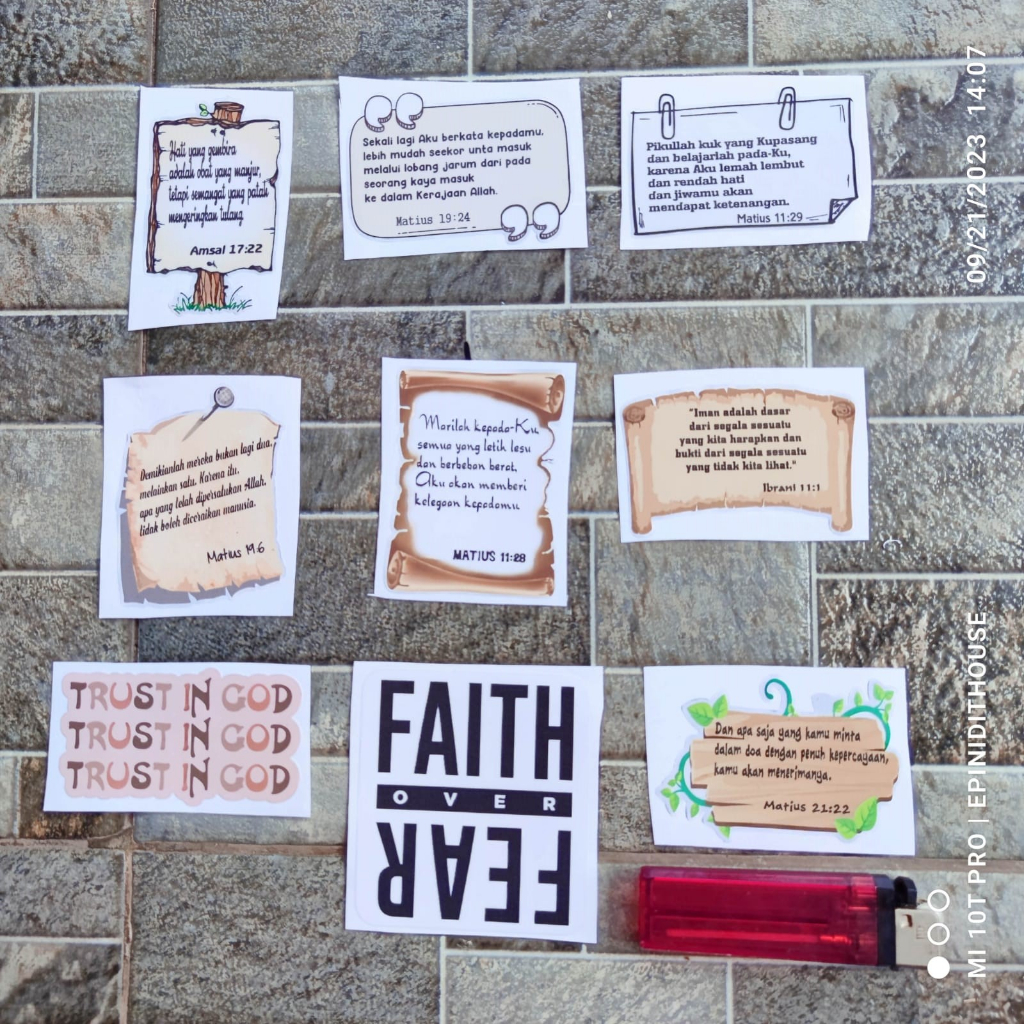 Jual Paket Doa Stiker Kristen Katolik Ayat Alkitab Matius Amsal Trust ...