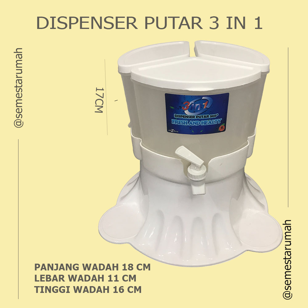 Jual DISPENSER AIR 3IN1 6L / DISPENSER PUTAR / DISPENSER AIR MINUM 6Ltr ...