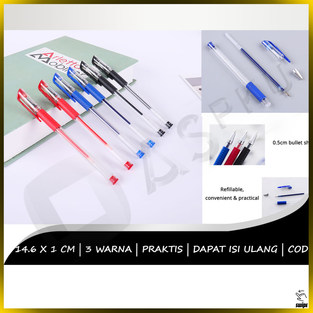 Jual Pena Merah Biru Hitam Pensil Pen Alat Tulis Buku Tinta Pulpen ...