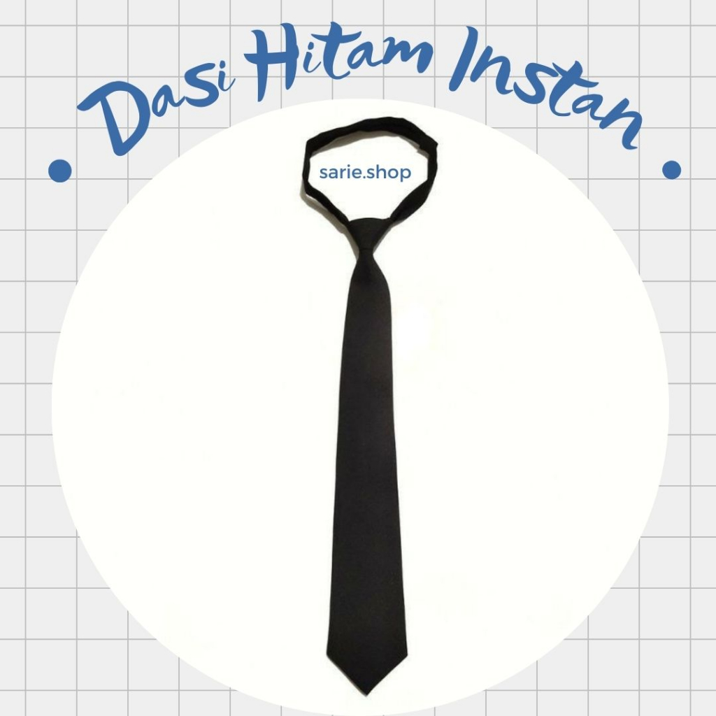 Jual DASI HITAM DOFF PREMIUM INSTAN PEREKAT | DASI OSPEK DASI KANTOR ...