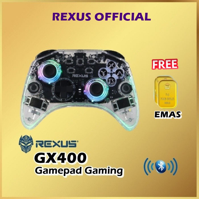 Jual Rexus GX400 Gamepad Wireless Bluetooth Gaming Joystick GX-400 ...