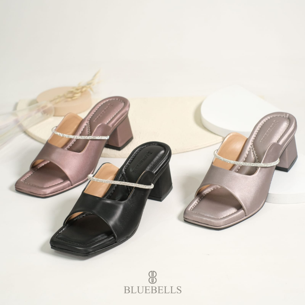 Jual Bluebells OLIN Sendal Slop Heels Pesta Wanita 5cm (Tersedia Size ...