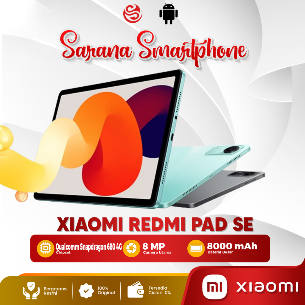 Jual Xiaomi Redmi Pad SE 4GB/128GB [+3GB Extended Ram] Snapdragon 680 ...