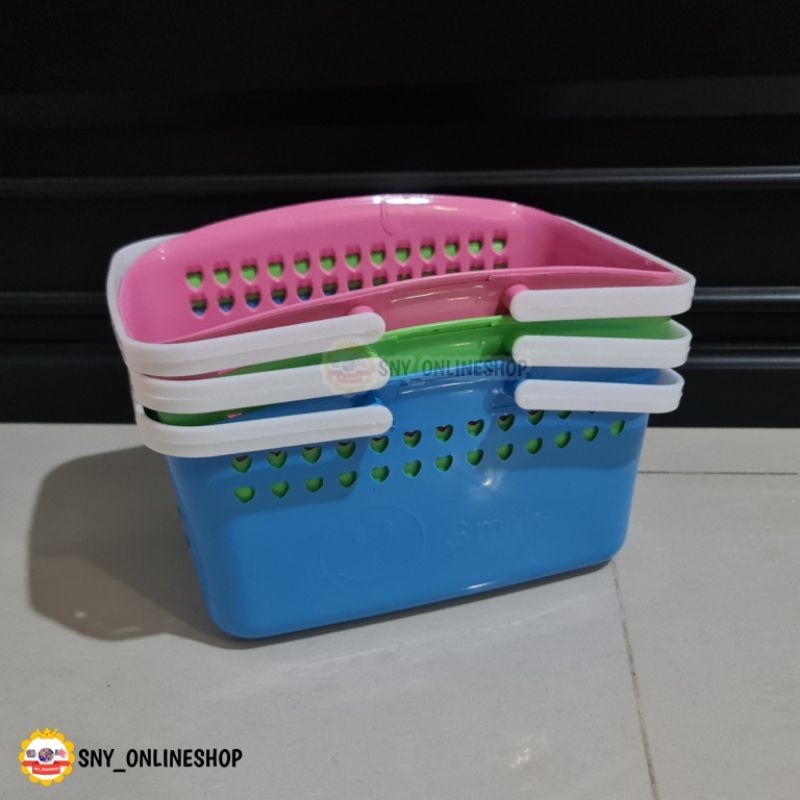 Jual Keranjang Belanja Mini / Keranjang Serbaguna Plastik Happy Panda ...