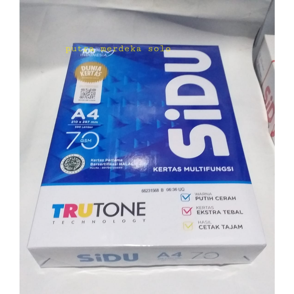 Jual KERTAS HVS SIDU A4 70 GRAM SD 1 RIM | Shopee Indonesia