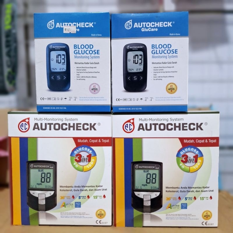 Jual AUTOCHECK 3 IN 1 & BLOOD GLUCOSE (Alat Cek Gula Darah, Kolestrol ...