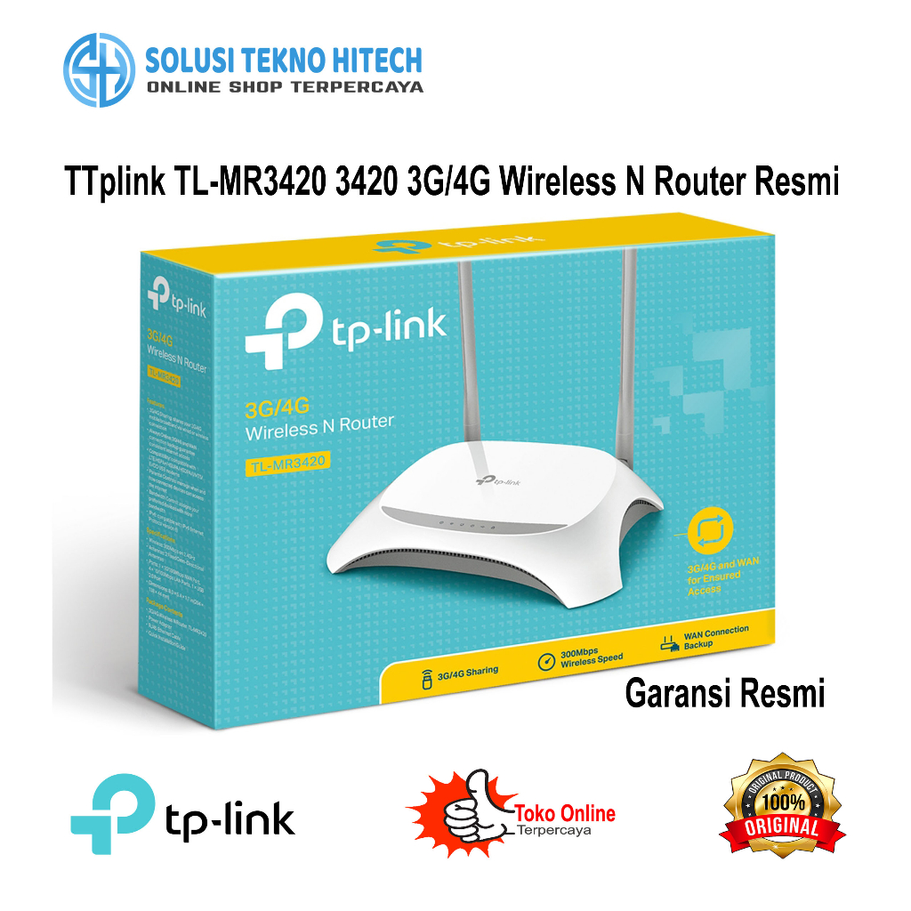 Jual Tplink TL-MR3420 3420 3G/4G Wireless N Router Resmi | Shopee Indonesia