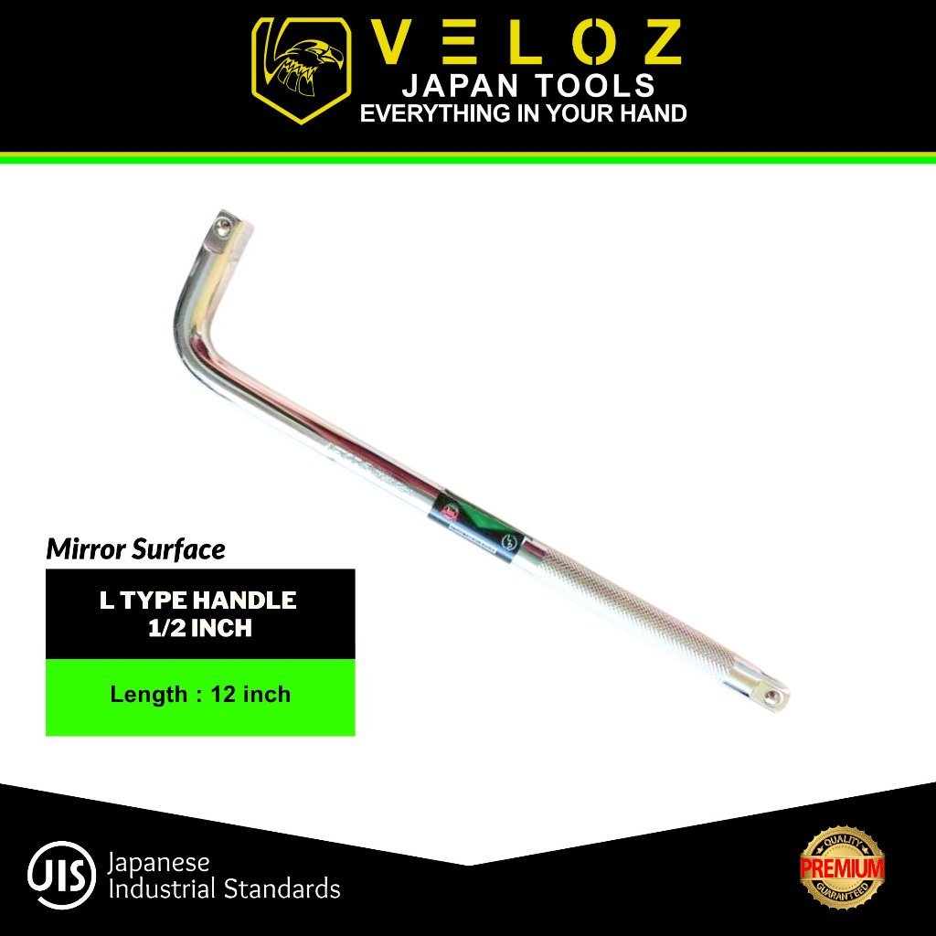 Jual VELOZ 1/2 Inch L Type Handle Long 12 Inch Chrome Vanadium Steel ...