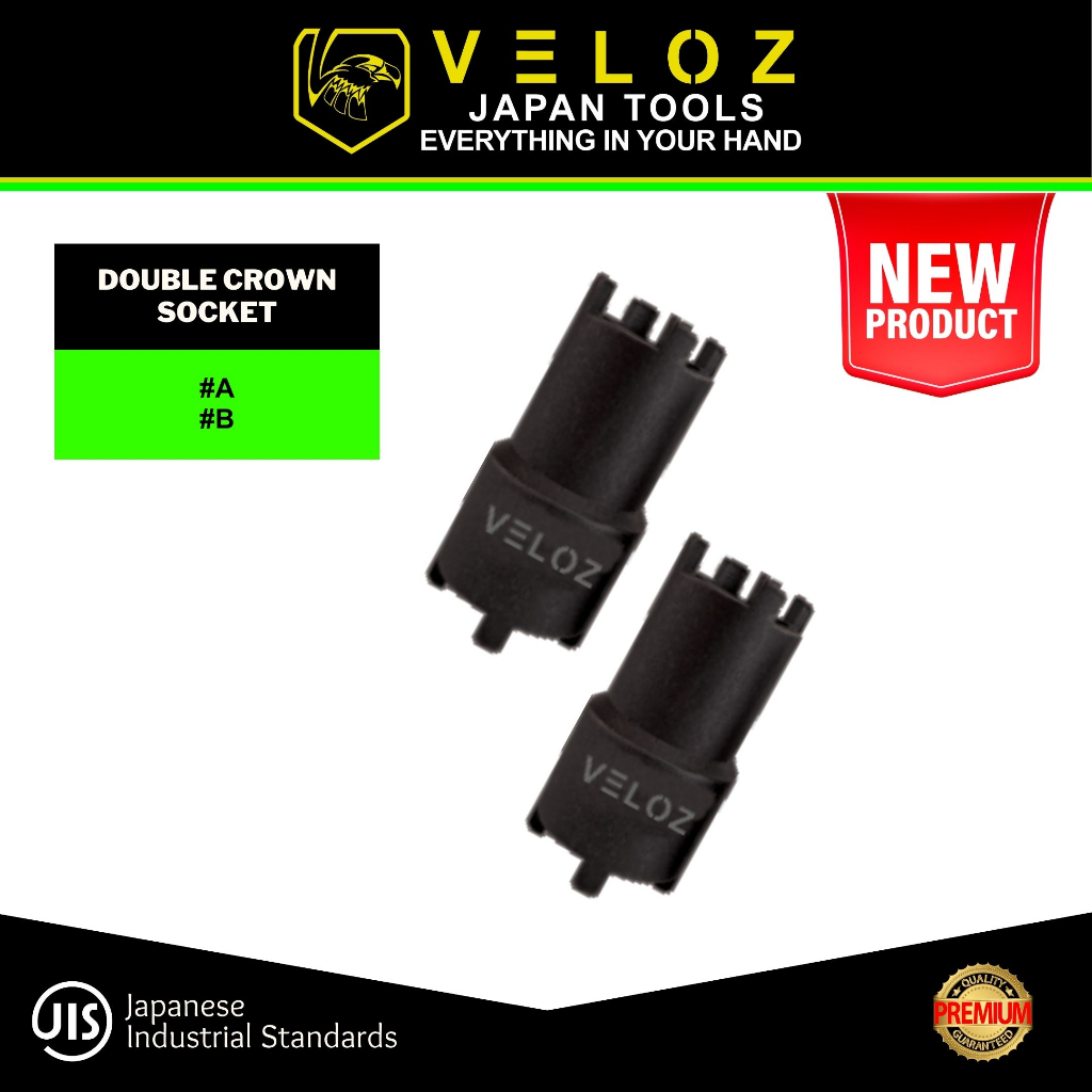 Jual VELOZ Double Crown Socket Black Surface Chrome Vanadium steel (CR ...