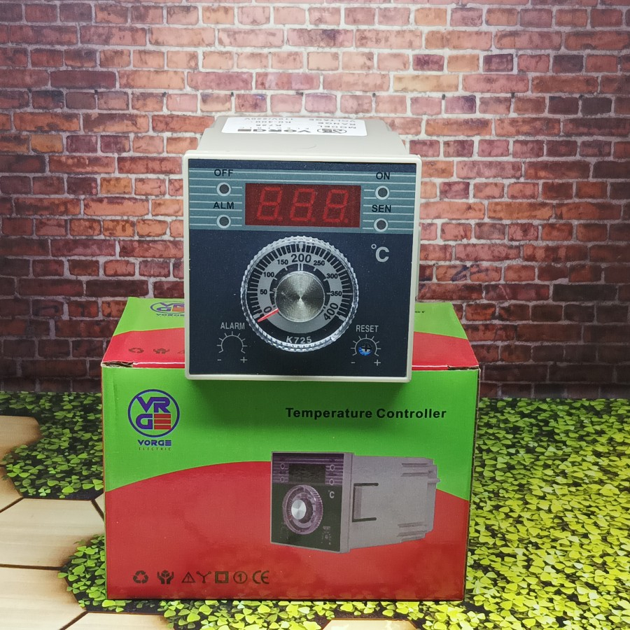 Jual Analog Temperatur Control K725 VORGE Pengatur Suhu Thermo kontrol fort oven | Shopee Indonesia