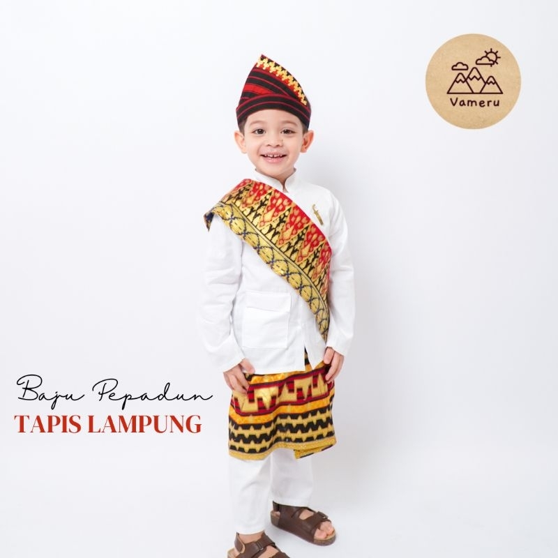 Jual VAMERU - BAJU ADAT ANAK LAMPUNG LAKI LAKI PEPADUN TAPIS TULANG ...