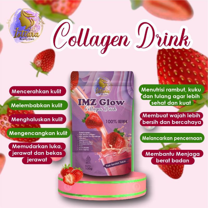 Jual IMZ Glow Collagen Drink 100 gr By.Istiara Beauty Care | Shopee ...