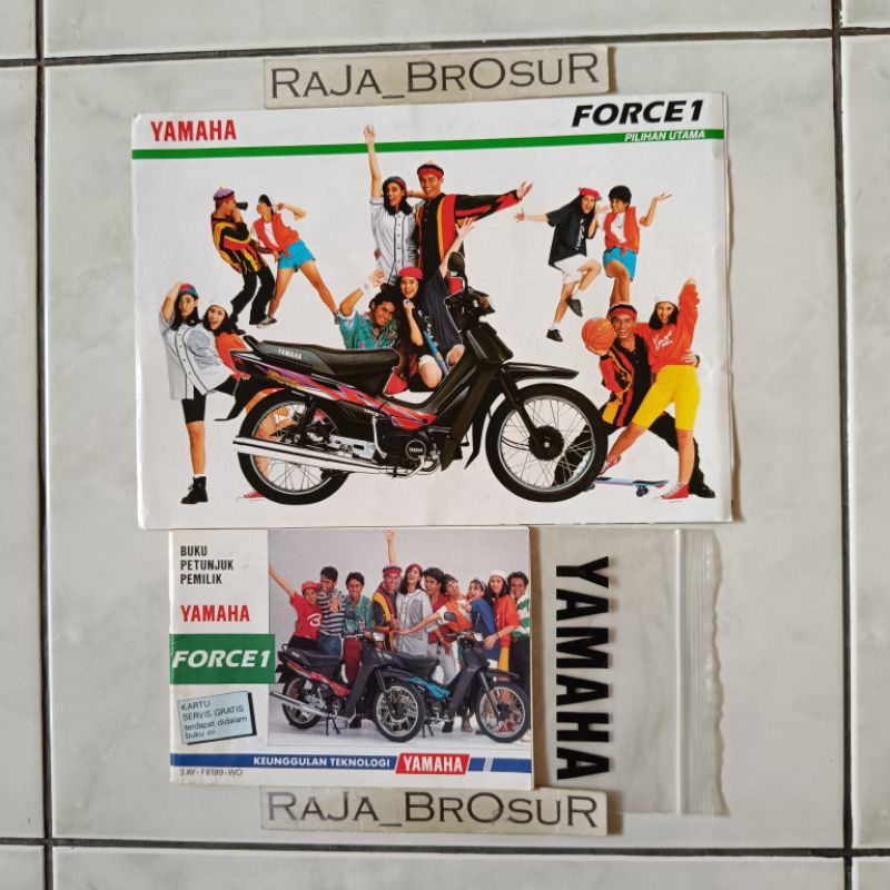Jual Buku petunjuk pemilik/Manual book + Poster brosur katalog leaflet jadul lawas Yamaha Force1 ...