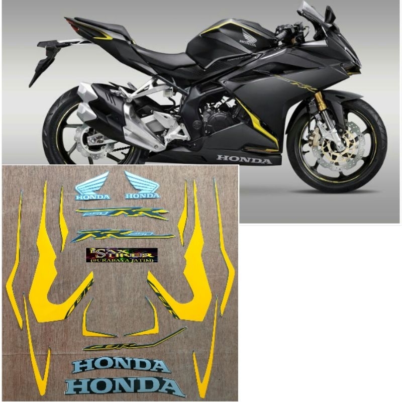 Jual Striping Original Honda CBR 250 RR grey abu abu Lis kuning tahun ...