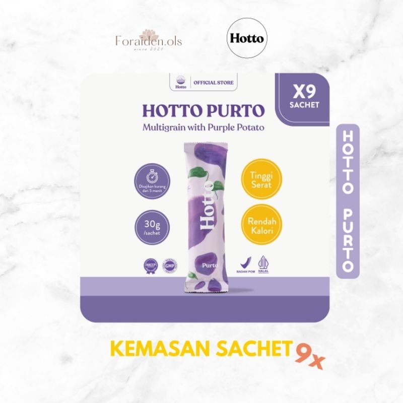 Jual Hotto Purto Multigrain with Purple Potato kemasan Pouch fullpack ...