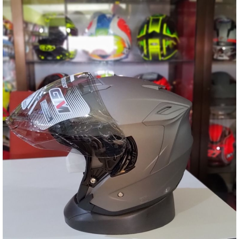 Jual Helm gm fury double visor solid | Shopee Indonesia
