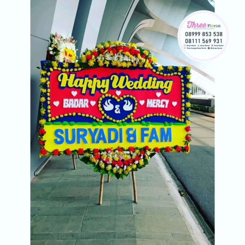 Jual bunga papan ucapan pernikahan / bunga papan ucapan wedding ...
