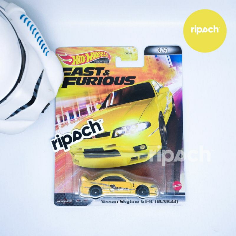 Jual Hot Wheels Premium Nissan Skyline GT-R R33 BCNR33 Fast and Furious ...