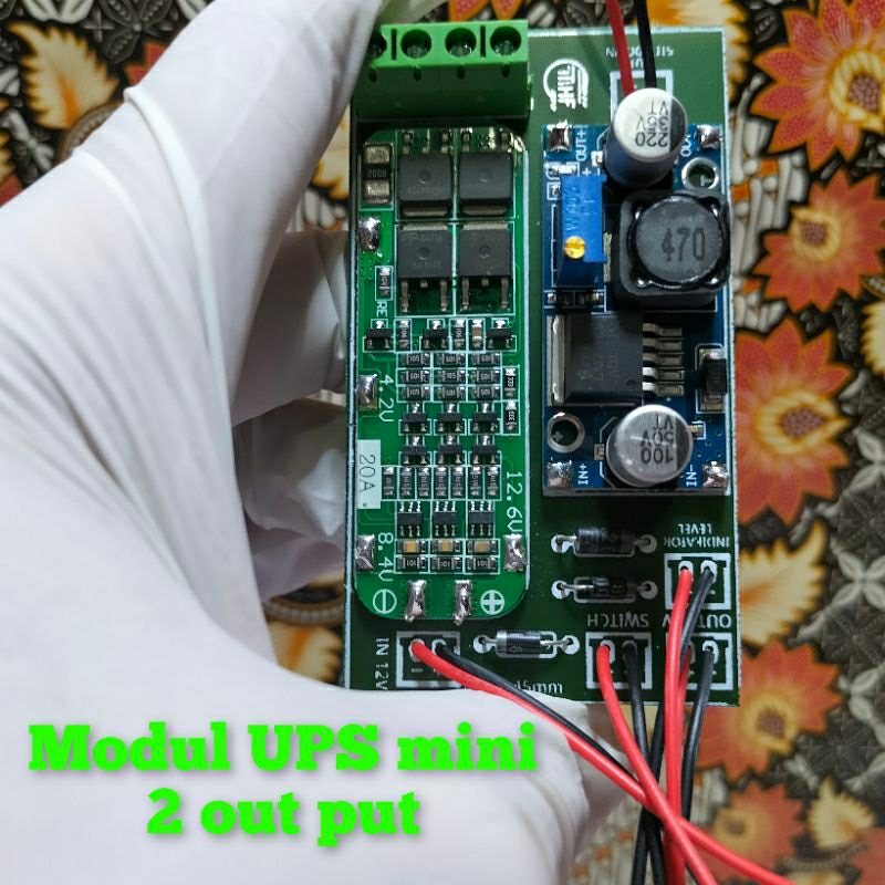 Jual Modul UPS mini 2out 12v 10amper maksimal dan variabel out 5v 7v 9v 5amper maxsimal | Shopee ...