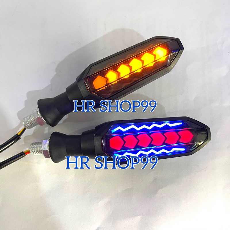 Jual LAMPU SEN MOTOR LED RUNNING UNIVERSAL LAMPU SEIN VIXION CB150 ...