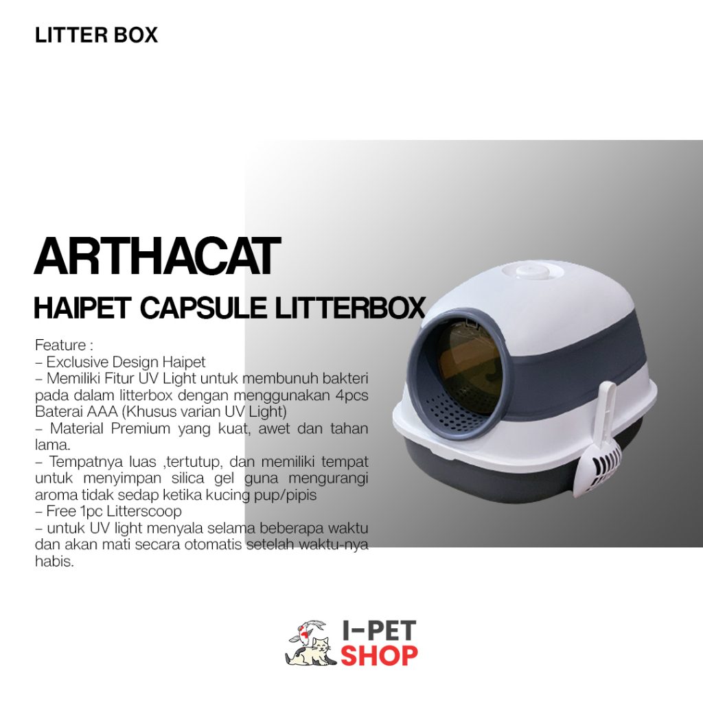 Jual Arthacat Haipet Capsule Litterbox Tempat Bak Toilet Pasir Kucing ...