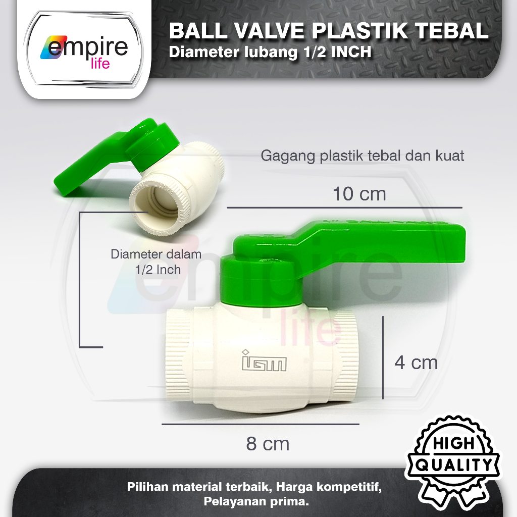 Jual Stop Keran / Kran PVC 1/2 inch / Ball Valve | Shopee Indonesia