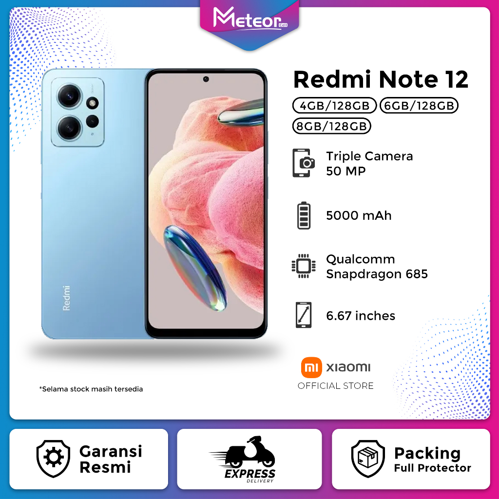 Jual Redmi Note 12 4/128 GB Garansi Resmi Xiaomi (INSTAN AREA MALANG ...