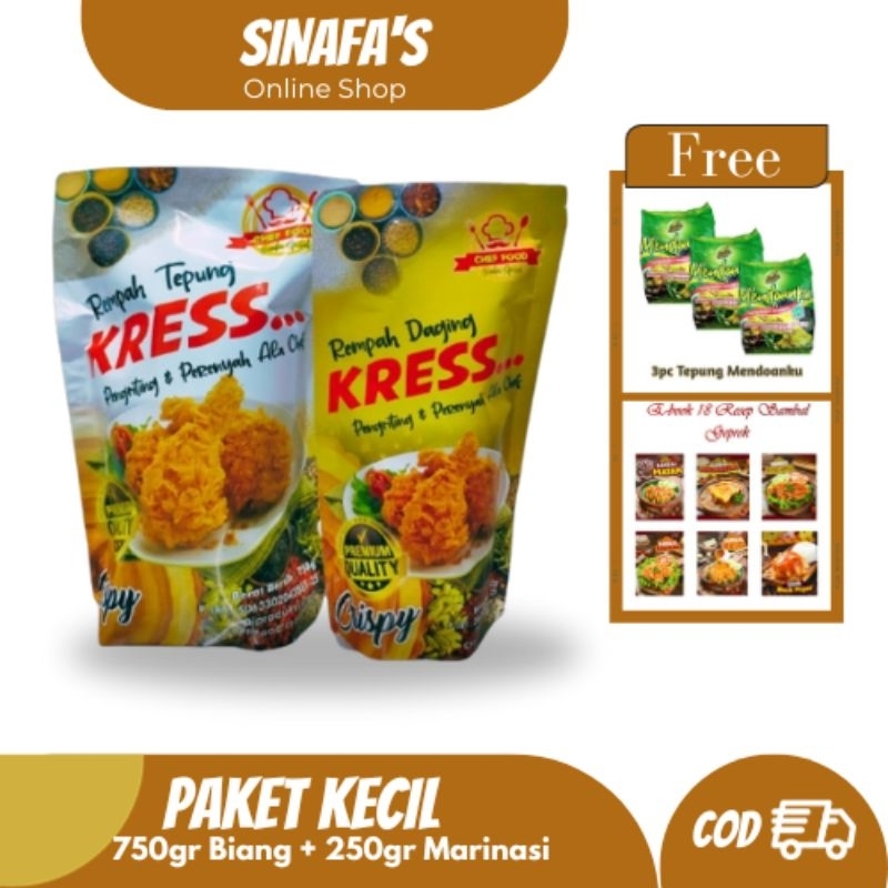 Jual KRESS Paket Kecil Biang Tepung dan Marinasi Fried Chicken | Shopee ...