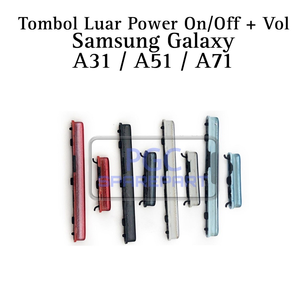 Jual Tombol Luar 1 set Power On Off Volume Samsung Galaxy A31 / A315 / A51 / A515 / A515F / A71 ...